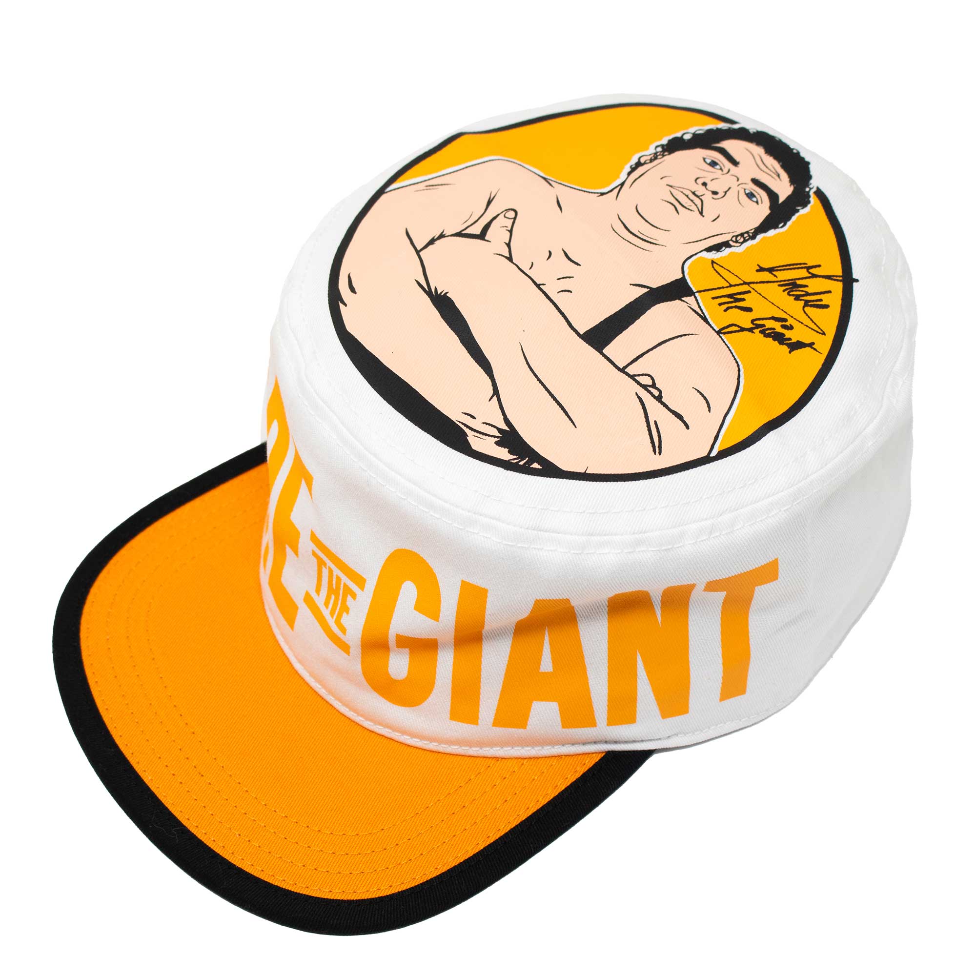 Men s Ripple Junction White Orange Andre The Giant Retro Flex Hat
