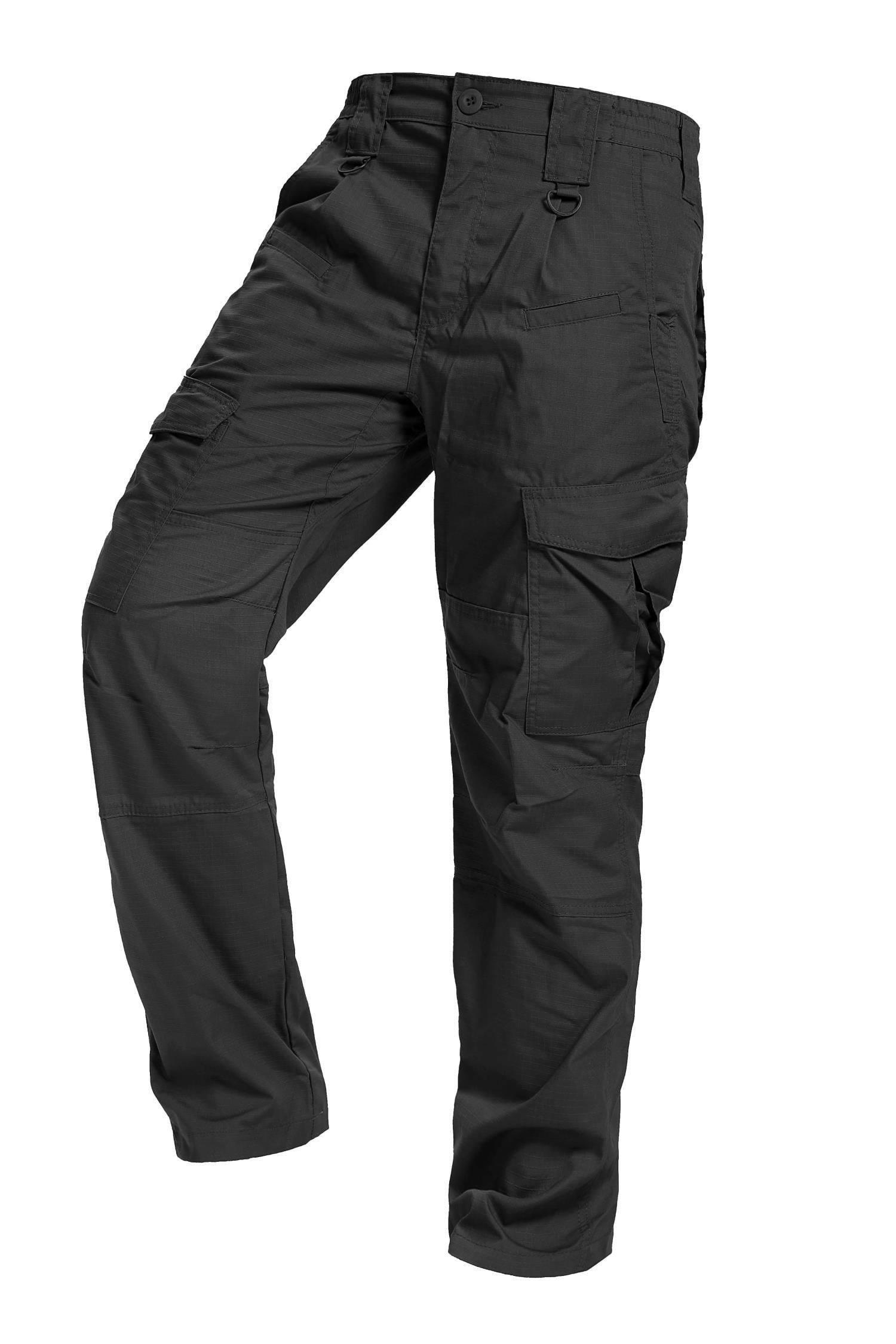 Men's Ripstop Hiking Pants, Lightweight EDC Work Pants, Outdoor Cargo ...