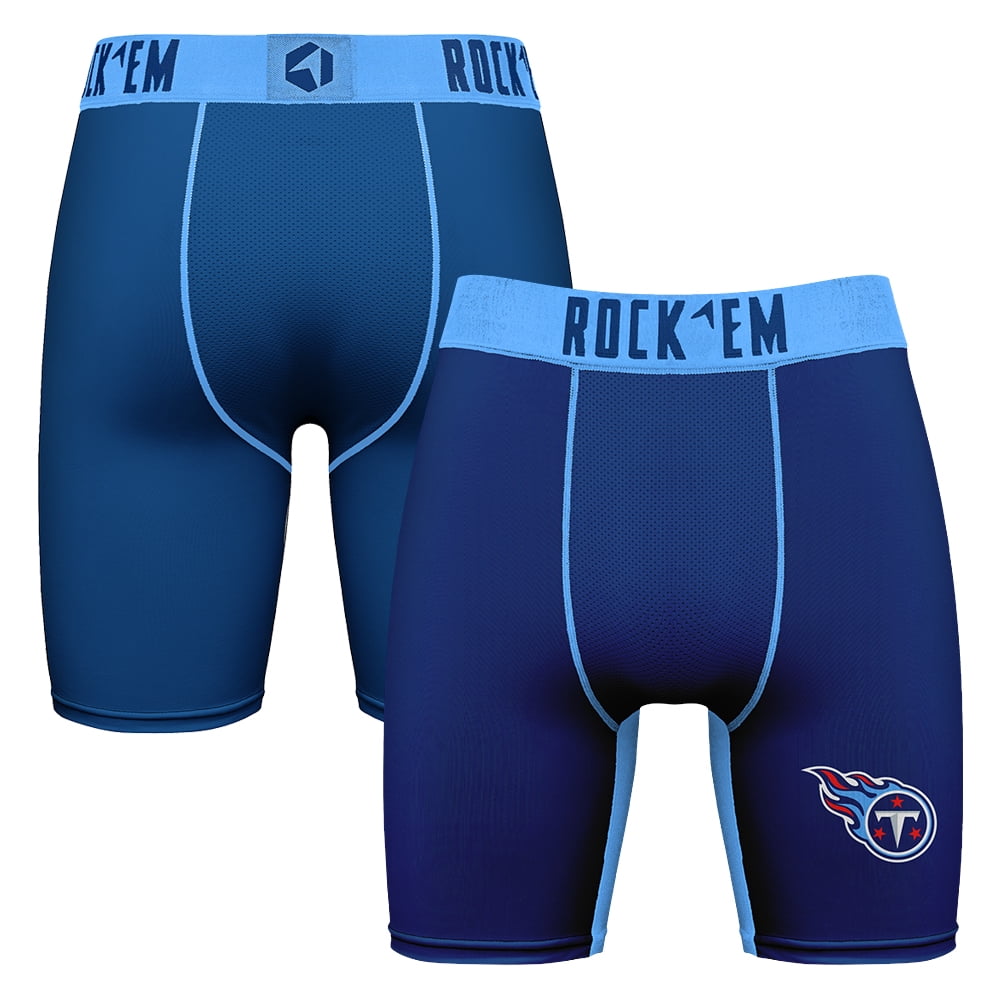 Men's Rock Em Socks Blue Tennessee Titans Primary Logo Boxer Briefs ...
