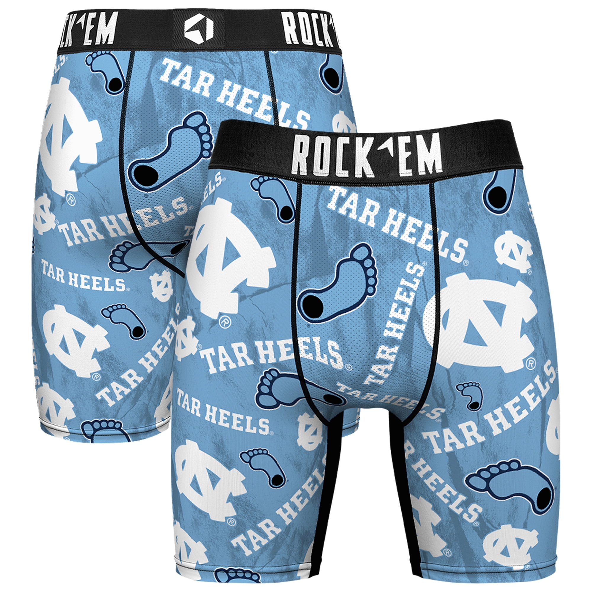Men's Rock Em Socks Carolina Blue North Carolina Tar Heels All Over ...
