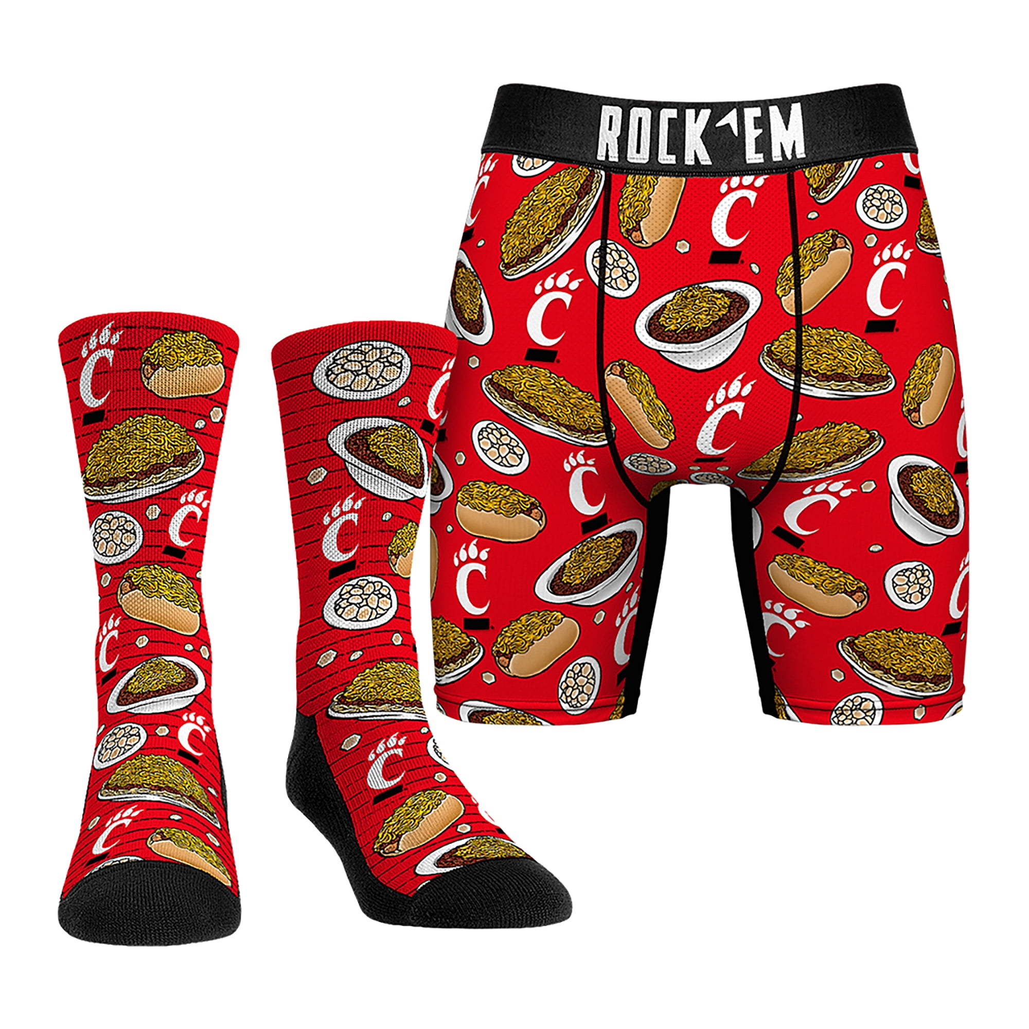 Men's Rock Em Socks Cincinnati Bearcats Skyline Chili Underwear and ...