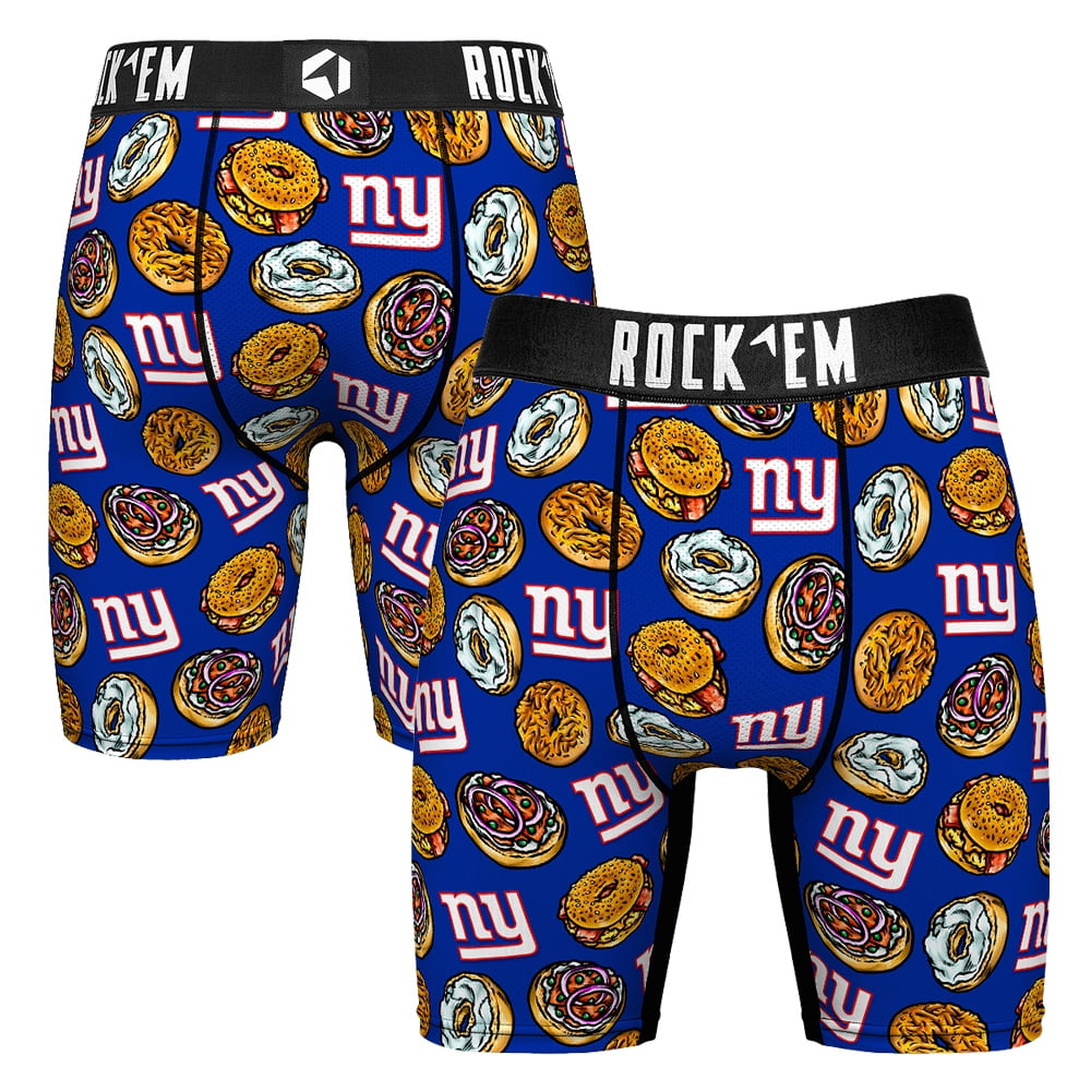 Men's Rock Em Socks Royal New York Giants NY Style Pizza Boxer Briefs ...