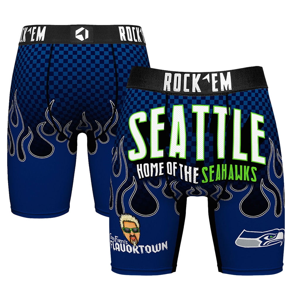 Men's Rock Em Socks Seattle Seahawks NFL x Guy Fieri-s Flavortown Boxer ...