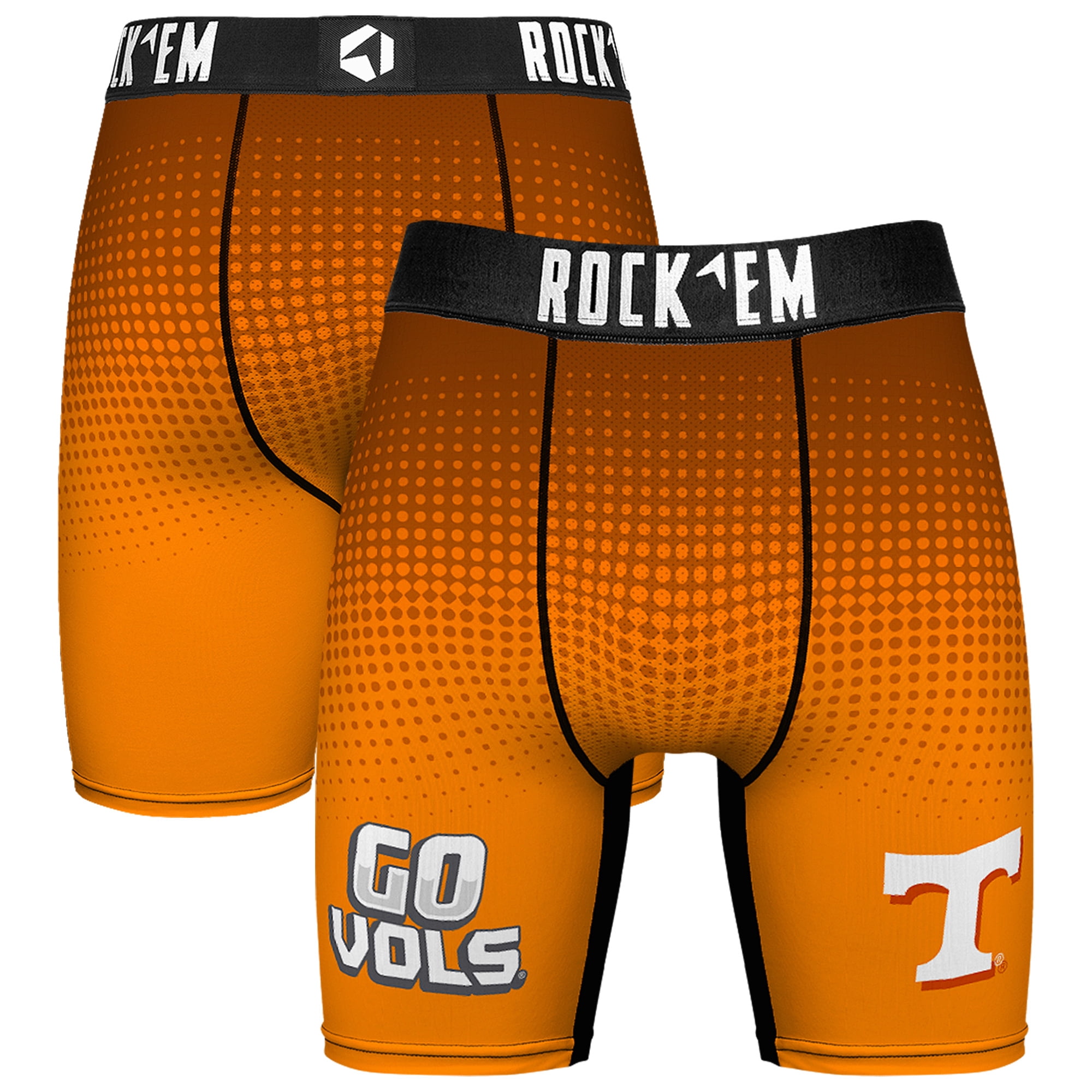 Men's Rock Em Socks Tennessee Orange Tennessee Volunteers Slogan Boxer ...