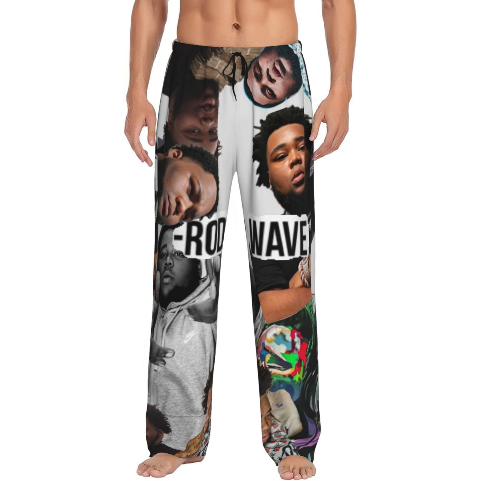 Men's Rod Wave Pajama Pants Lounge Sleepwear PJ Bottoms with Drawstring ...