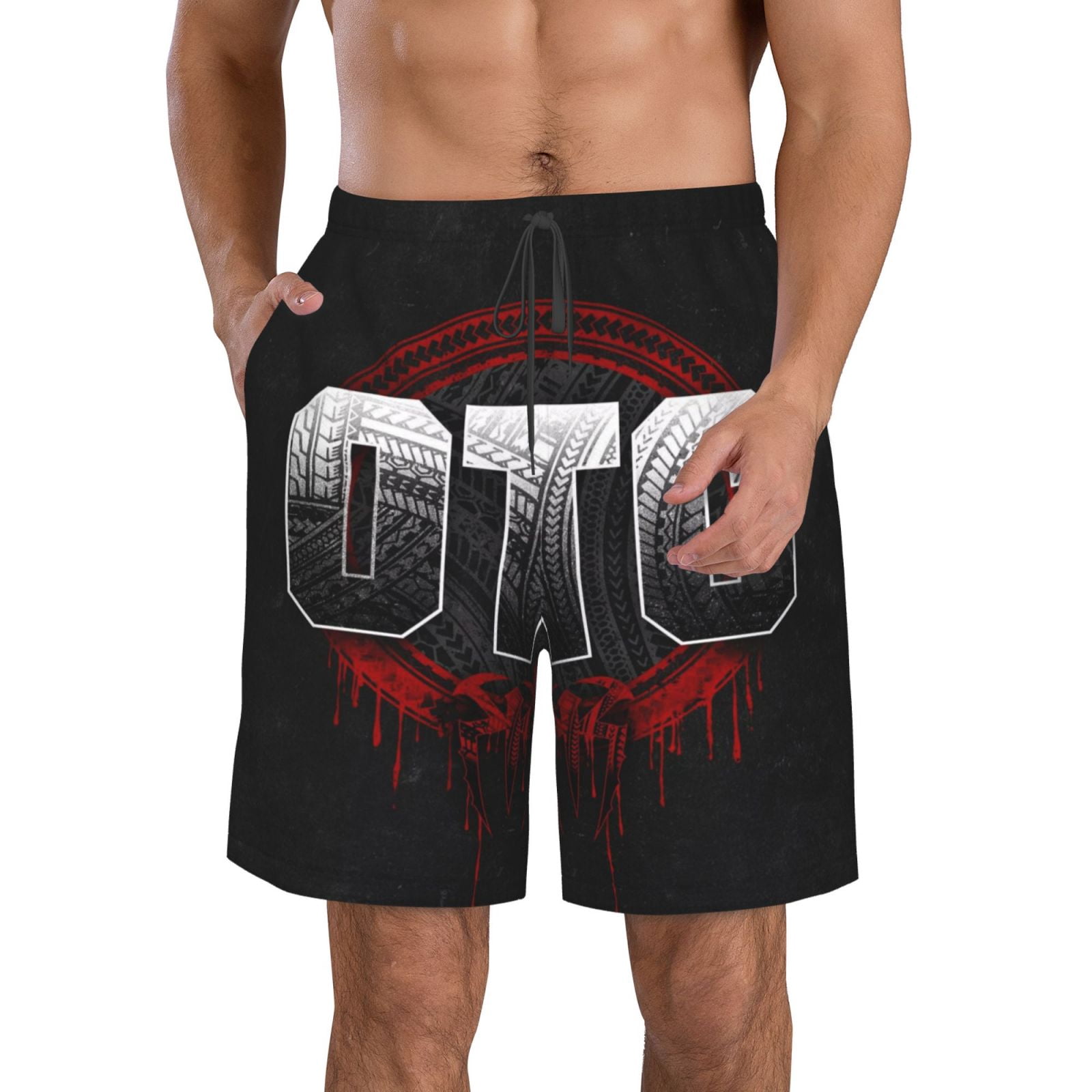 Men's Roman Wres-Tler Reign Swim Trunks Hawaiian Bathing Mesh Lining ...