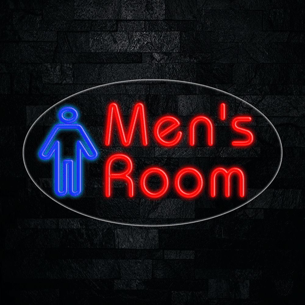 Men's Room LED Neon Sign 28"L x 16"H #34544 - Walmart.com