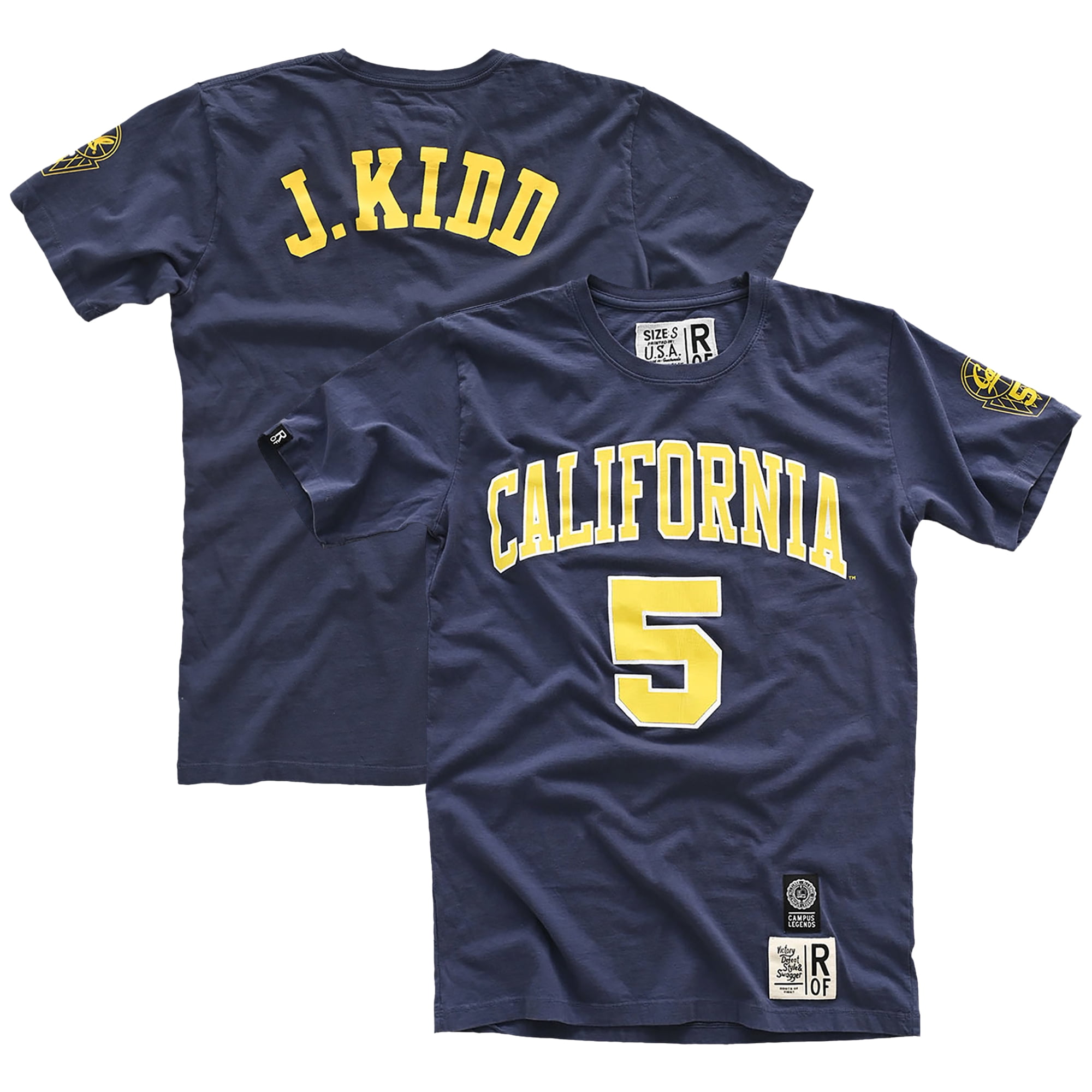 Men's Roots of Fight Jason Kidd Navy Cal Bears Name & Number T-Shirt ...
