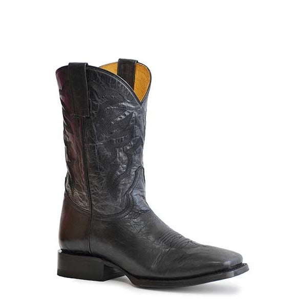 Men's Roper Parker Leather Boots Handcrafted Black - Walmart.com
