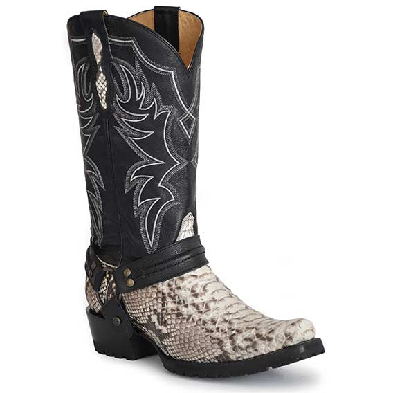 Men's Roper Peyton Python Boots Handcrafted Natural - Walmart.com