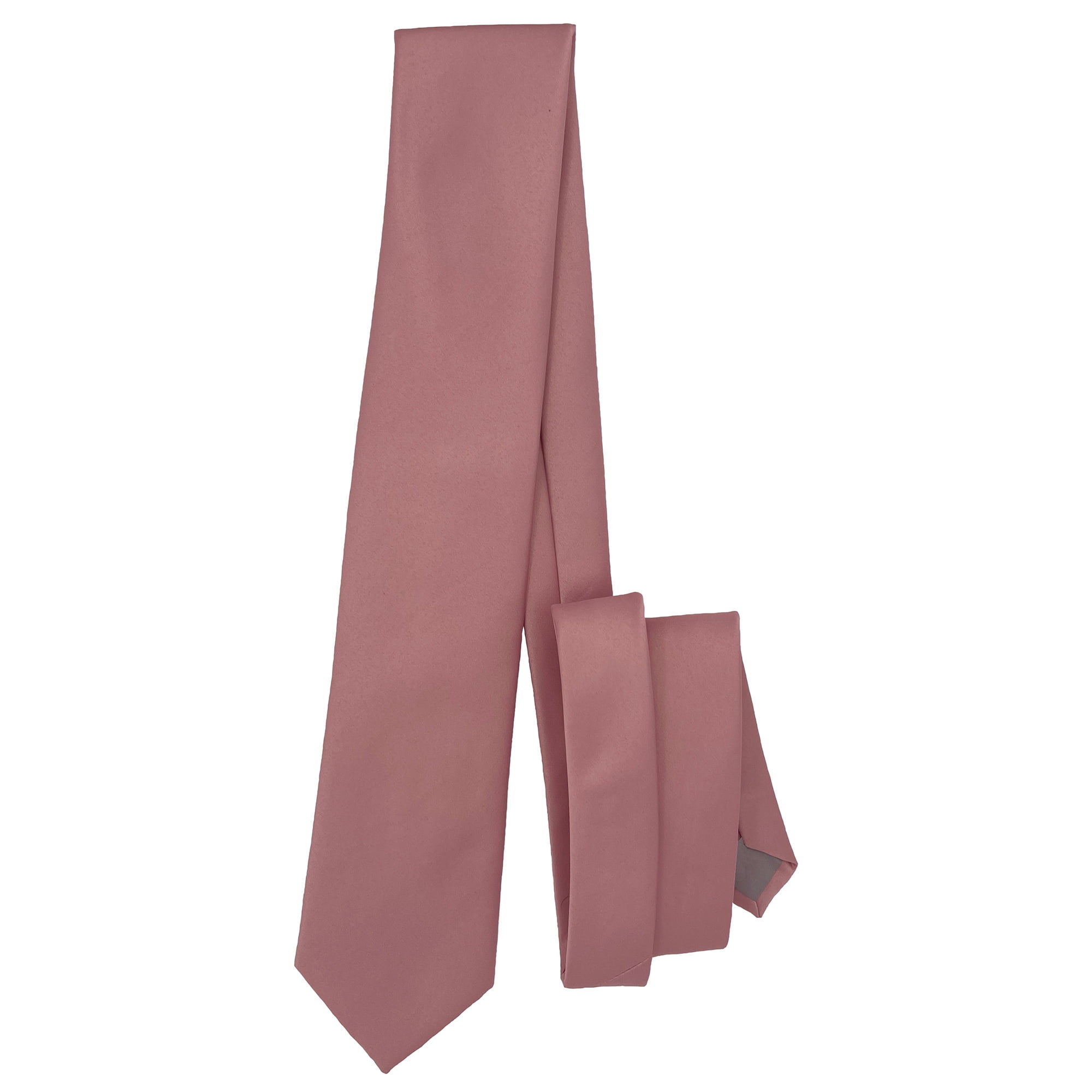 Men’s Rose Gold Formal Satin Self-Tie Skinny Tie in a Variety of Colors ...