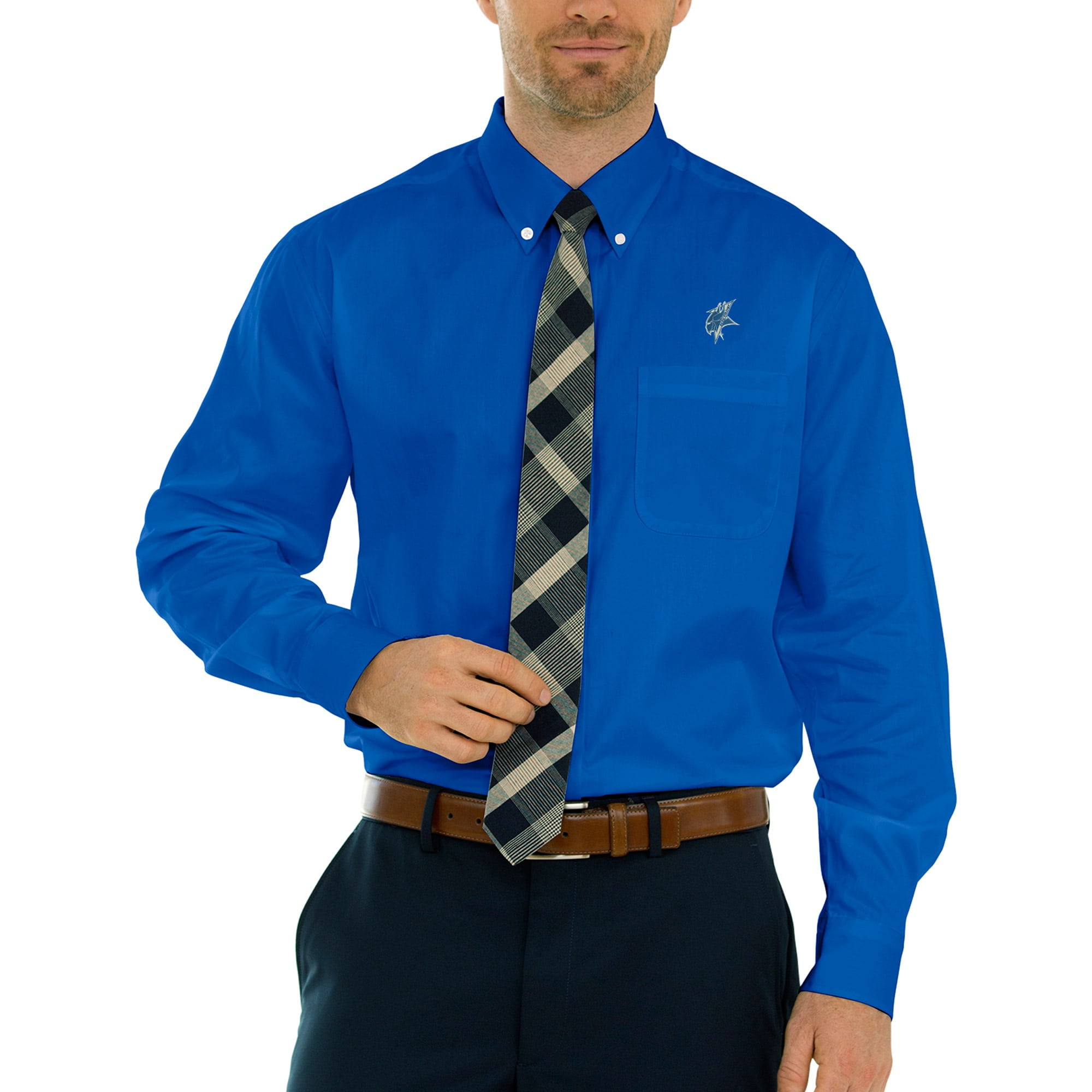 Men's Royal ECSU Vikings Wicked Woven Button-Down Long Sleeve Shirt ...