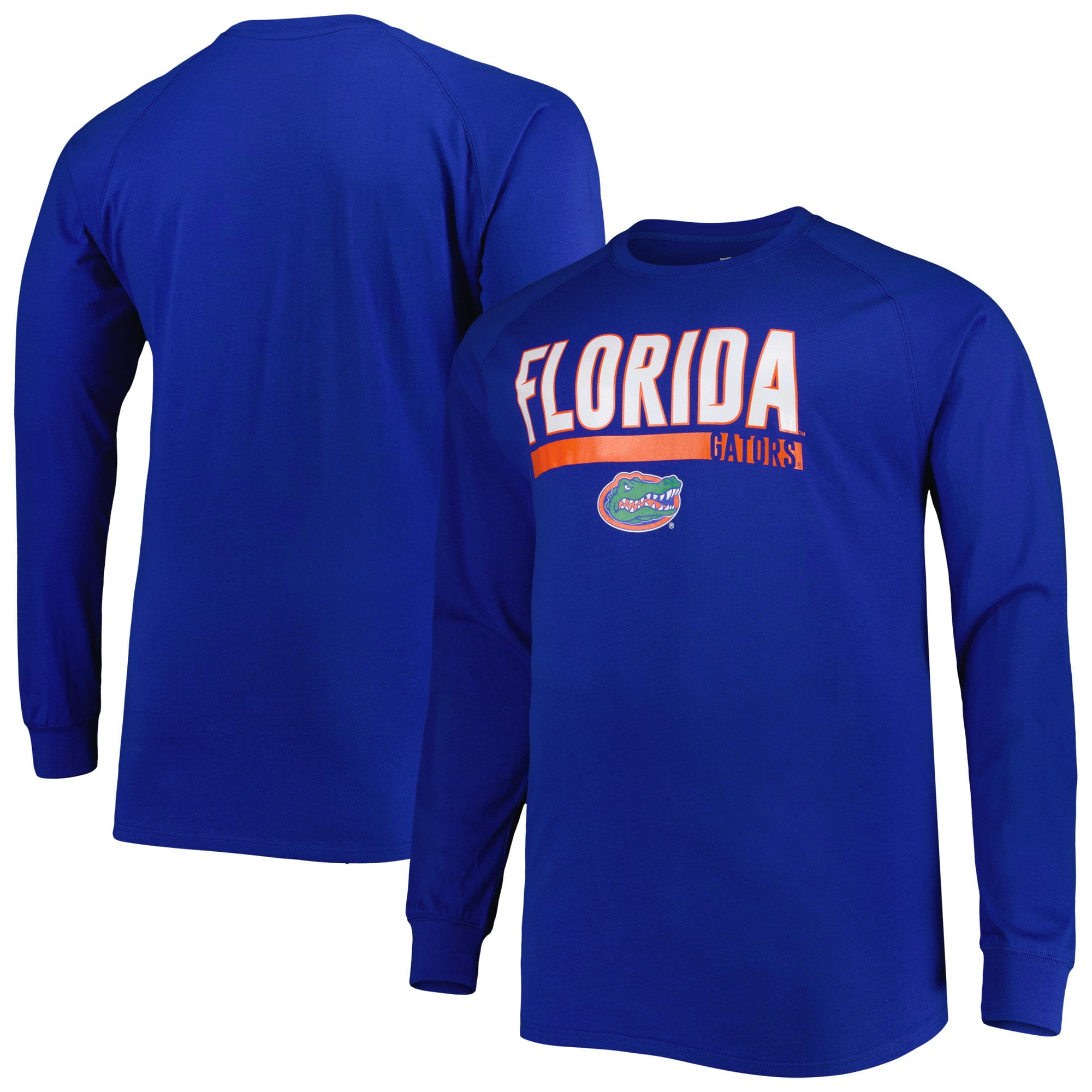 Men's Royal Florida Gators Big & Tall Two-Hit Long Sleeve T-Shirt ...