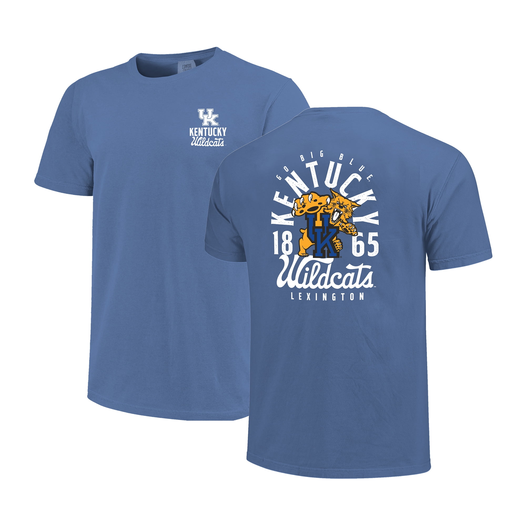 Men's Royal Kentucky Wildcats Comfort Colors Mascot Overlay T-Shirt ...