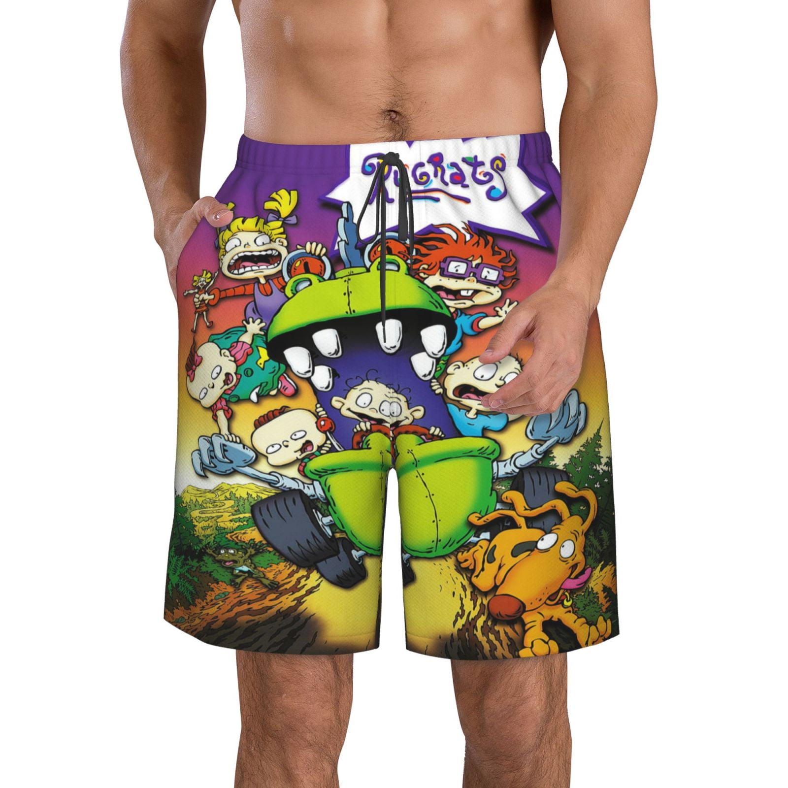 Men's Rugrats Beach Shorts Hot Summer Swim Trunks Sports Running ...