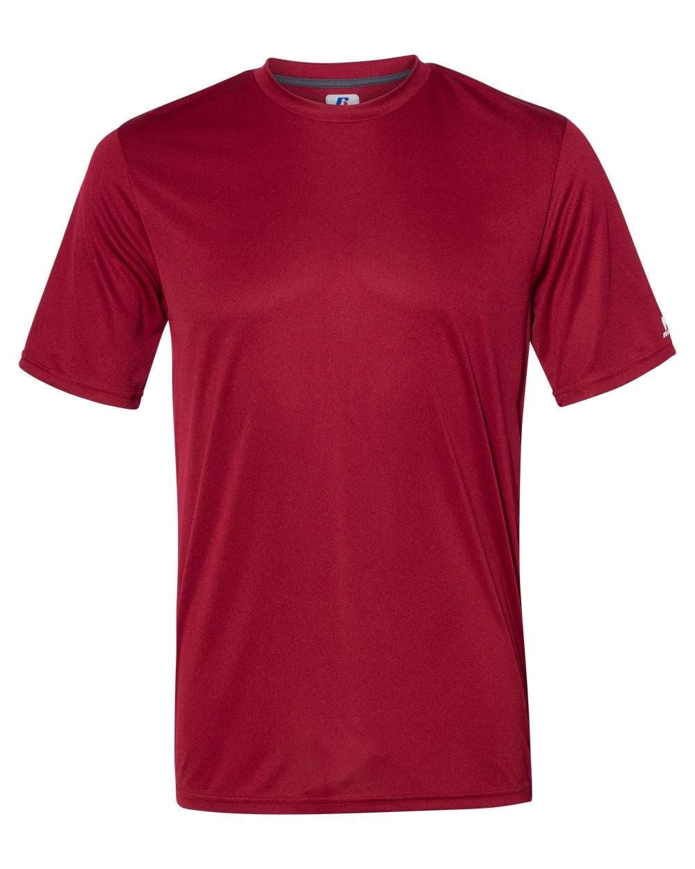 Men's Russell 629X2M1 Dri-Power Core Performance Tee (Cardinal 2XL) - Walmart.com