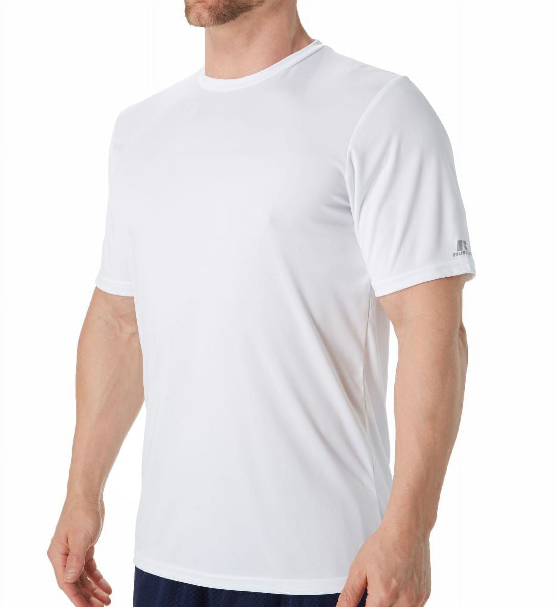 Men's Russell 629X2M1 Dri-Power Core Performance Tee (White XL) - Walmart.com