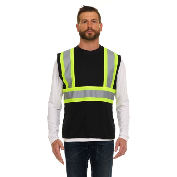 Men's Safety Orange Muscle Shirt - Double Reflective Safety Tank Top ...