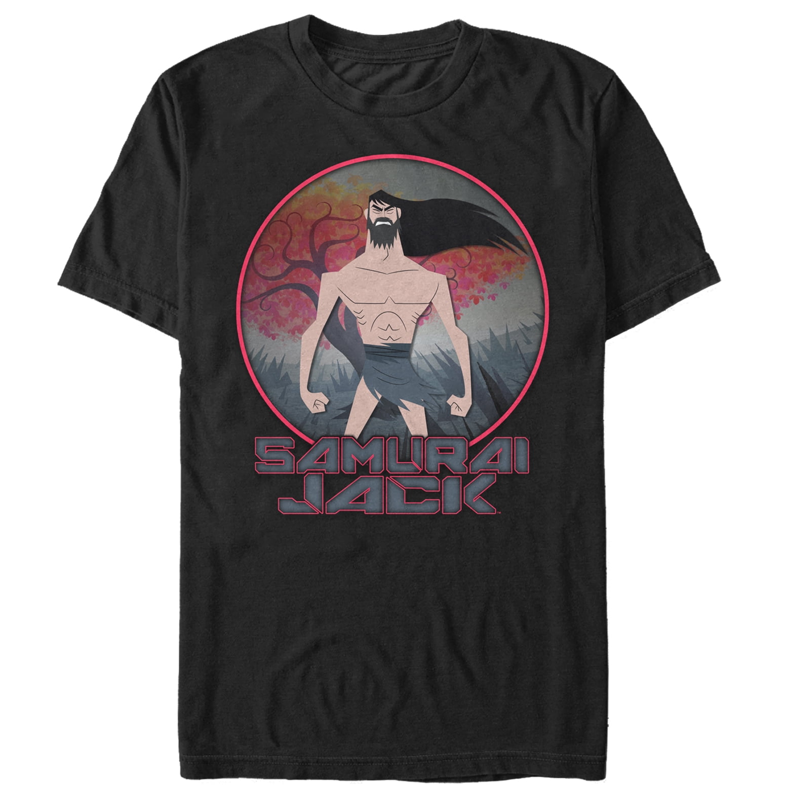 Men's Samurai Jack Tree Frame Graphic Tee Black 5X Large - Walmart.com