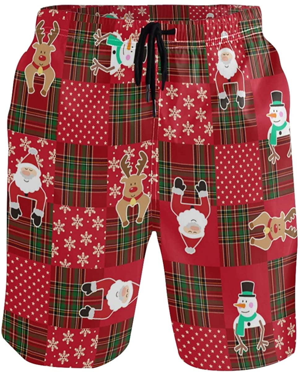 Men's Santa Claus Beach Shorts Summer Swim Trunks Sports Running ...