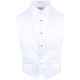 S.H. Churchill Men's White Satin Backless Vest, Bow Tie Set, Adjustable ...
