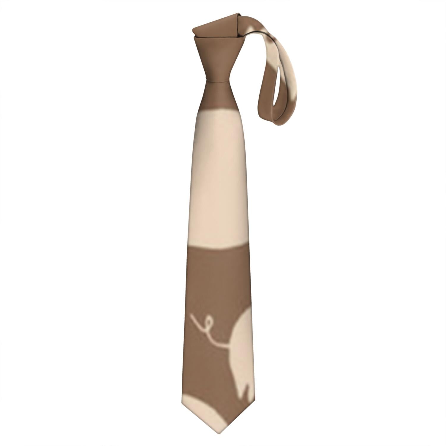 Men's Satin Necktie with Cute Pig Print - Wrinkle-Resistant Formal Tie ...