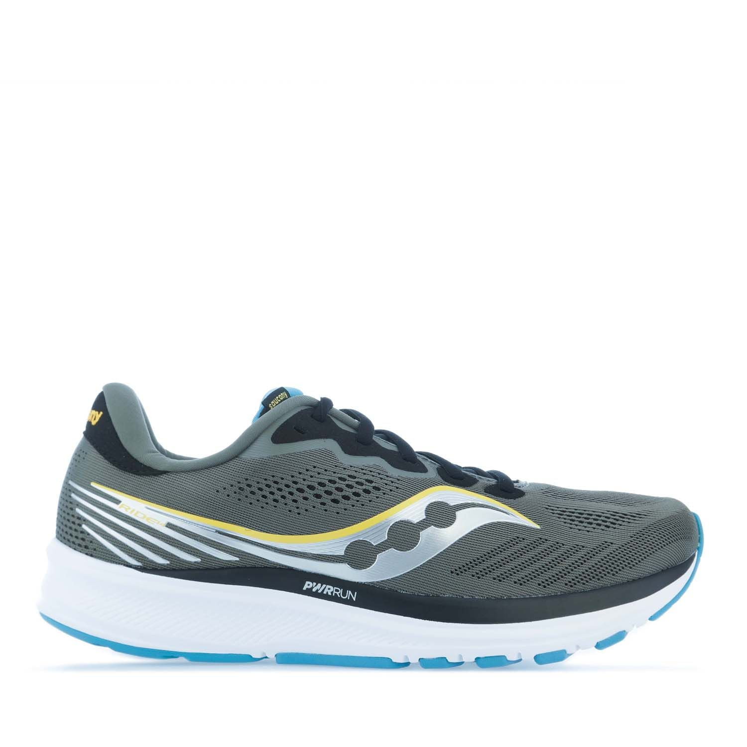 Men's Saucony Ride 14 Running Sneaker Shoes in Green - Walmart.com
