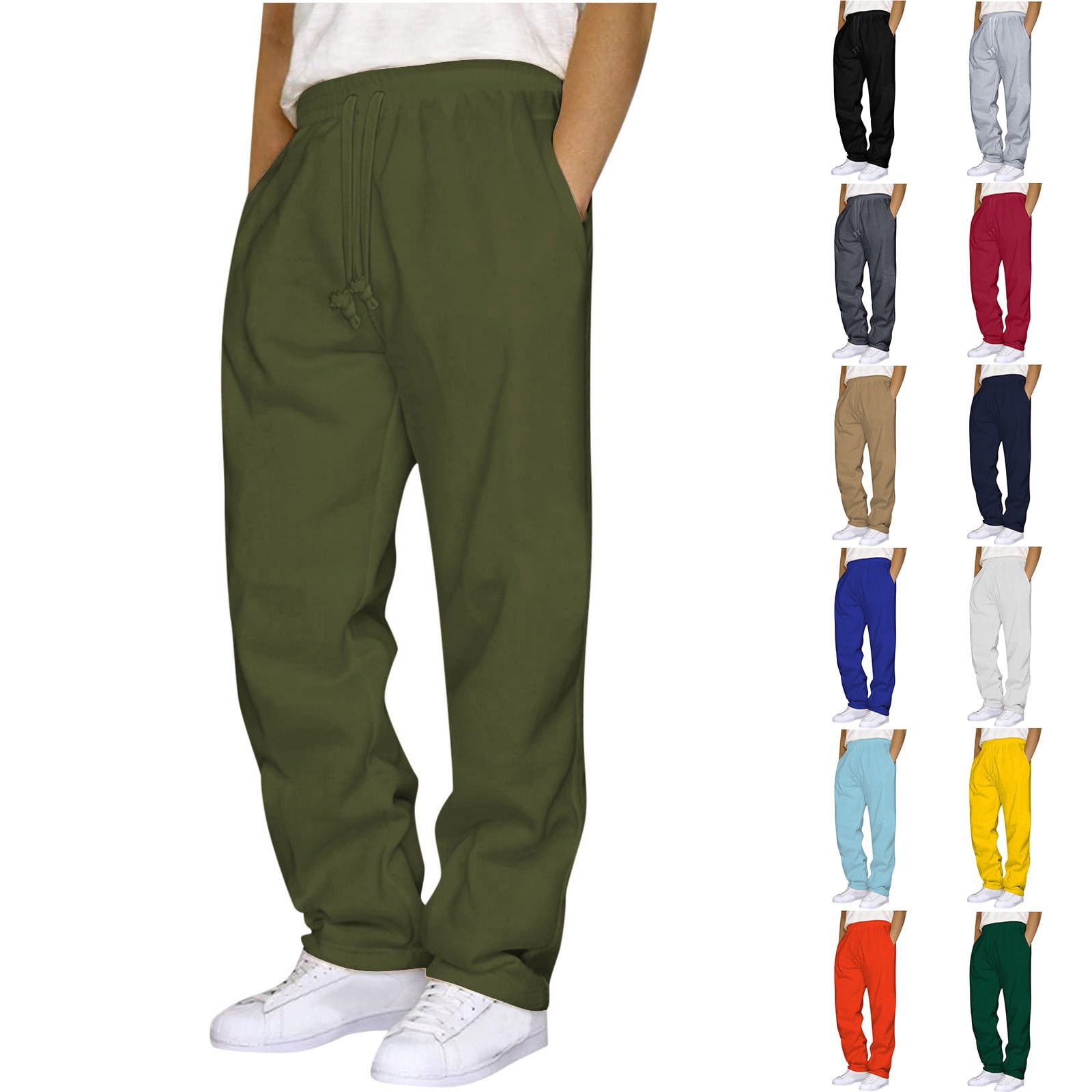 LONKITO Mens Sweatpants with Pockets, Baggy Joggers Sweatpants Men ...