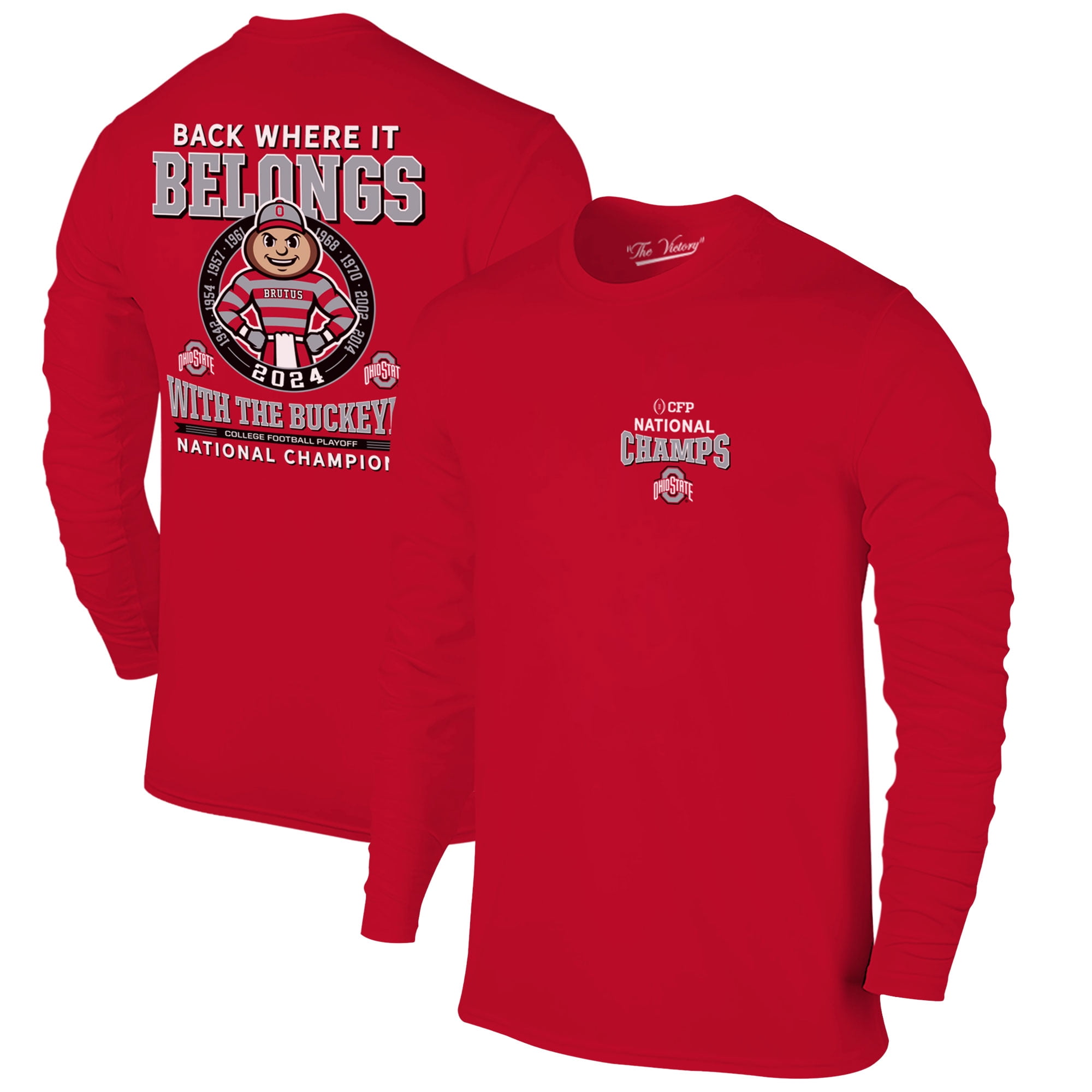 Men's Scarlet Ohio State Buckeyes College Football Playoff 2024 ...