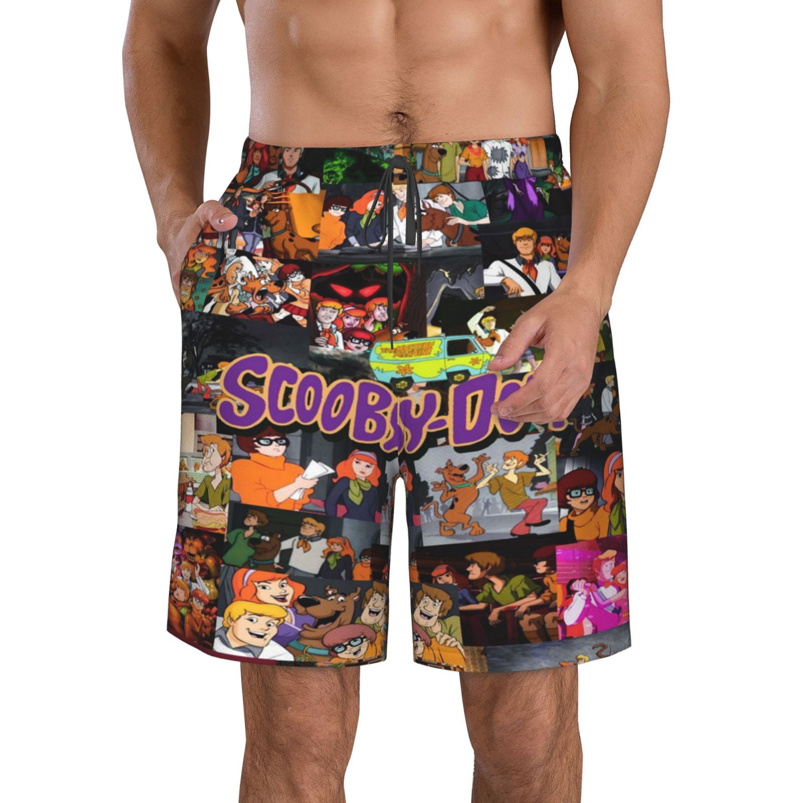 Men's Scooby Doo Beach Shorts Hot Summer Swim Trunks Sports Running ...