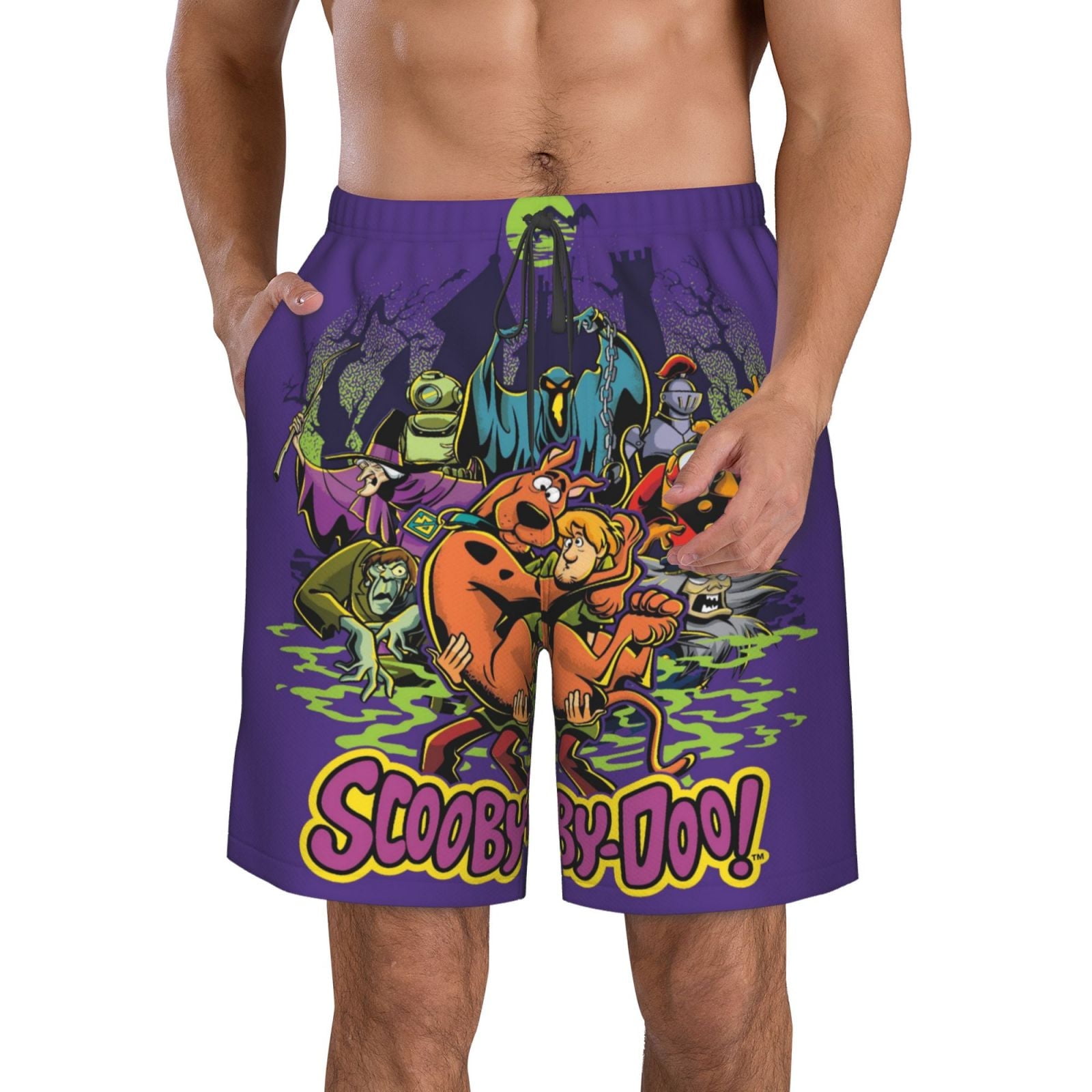 Men's Scooby Doo Beach Shorts Hot Summer Swim Trunks Sports Running ...