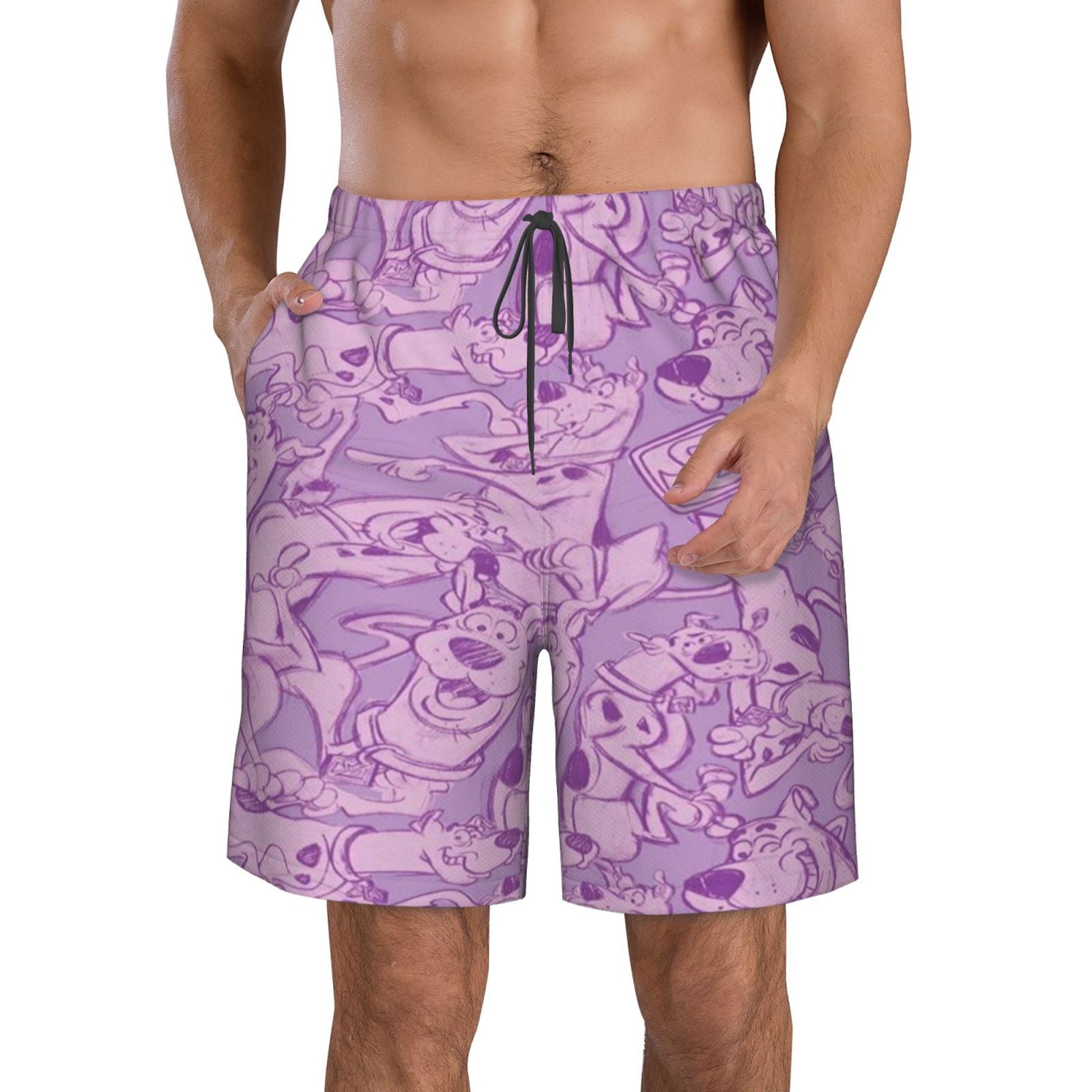 Men's Scooby Doo Beach Shorts Hot Summer Swim Trunks Sports Running ...