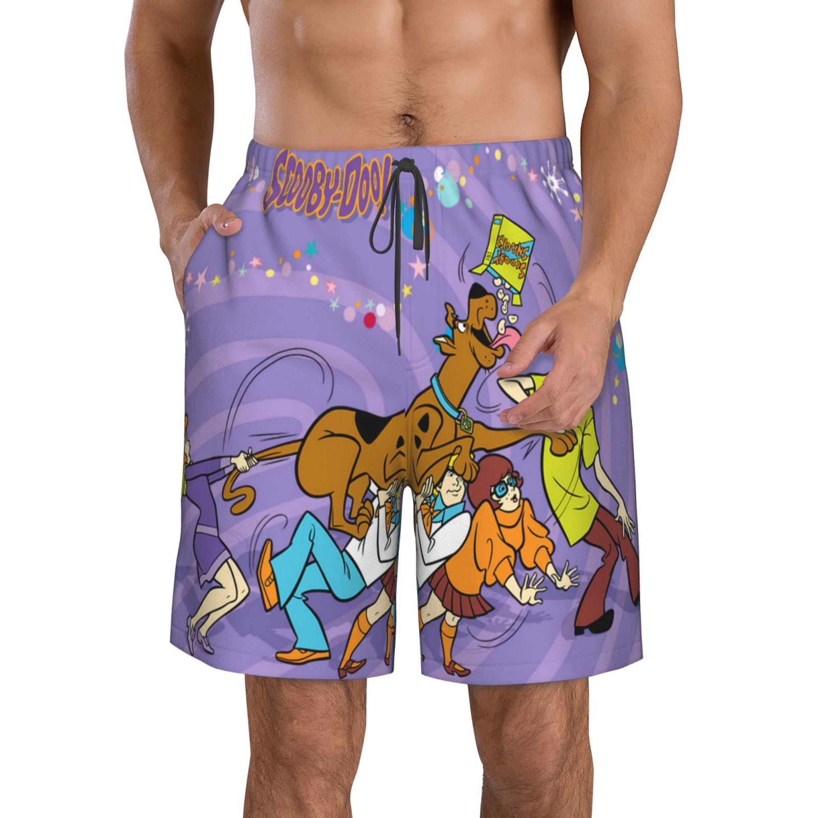 Men's Scooby Doo Beach Shorts Hot Summer Swim Trunks Sports Running ...
