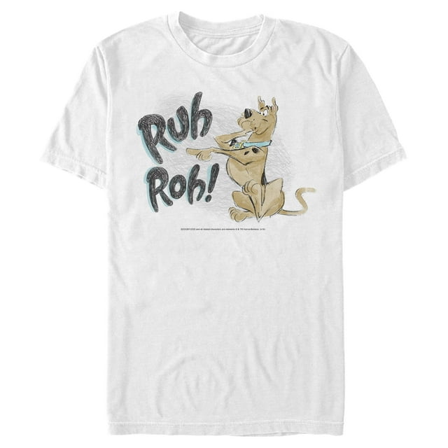 Men's Scooby Doo Ruh Roh Pointing Graphic Tee White Large - Walmart.com