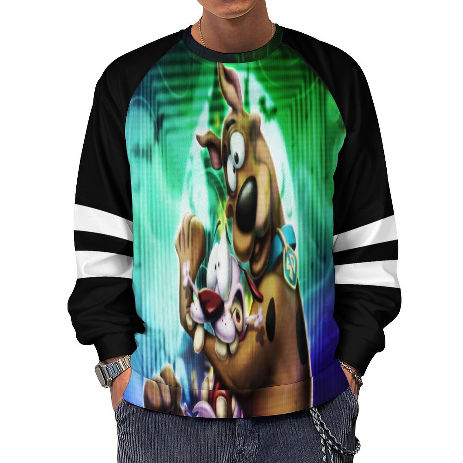 Men's Scooby Doo Sleeve Wearable Fleece Blanket Hoodie Cloak Hooded ...