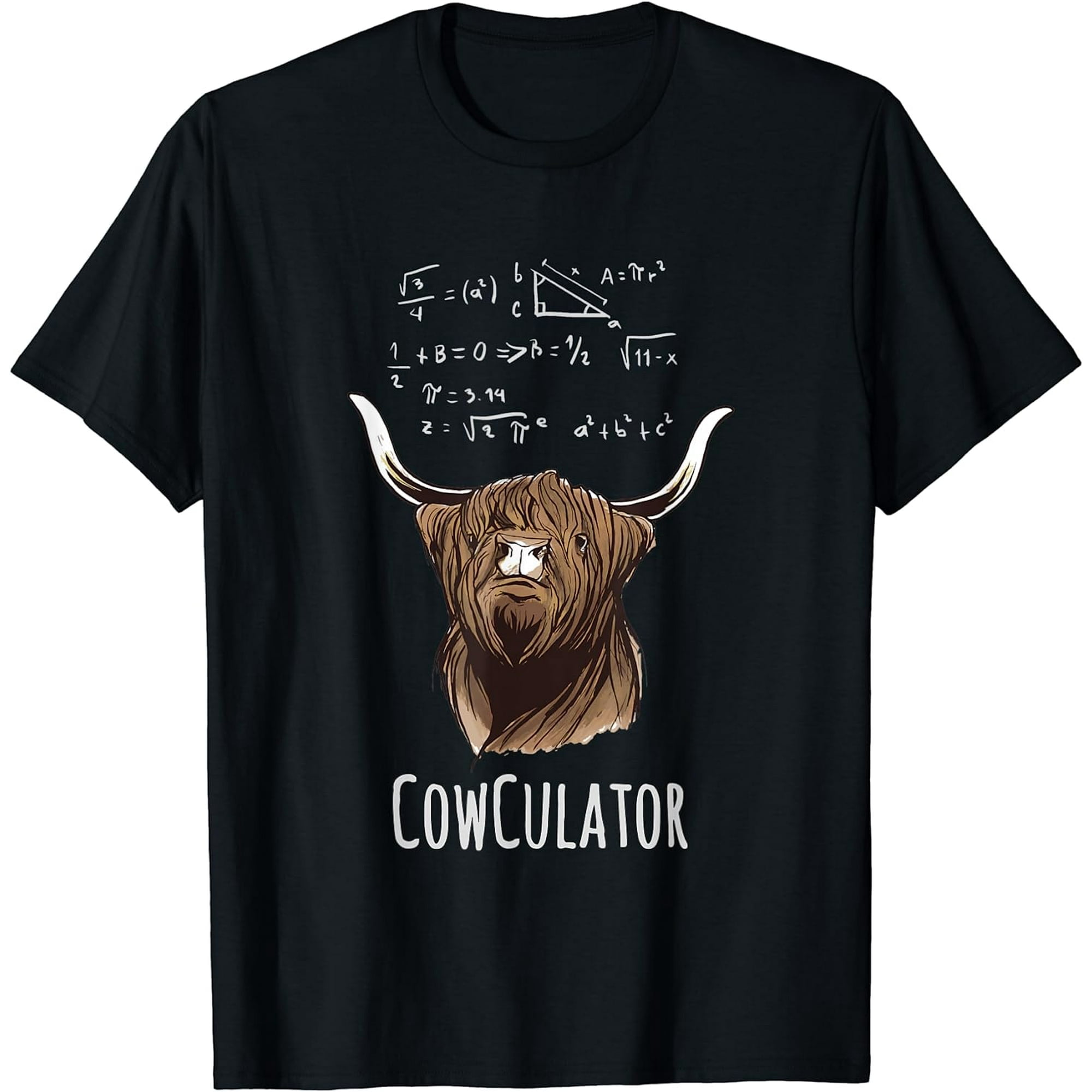 Men's Scottisch Cow Cowculator Scottish Highland Cattle Short Sleeve ...