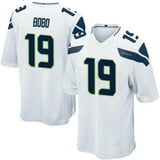 Men's Seattle Bobo 19 White Sports Player Game Stitched Name Number T ...