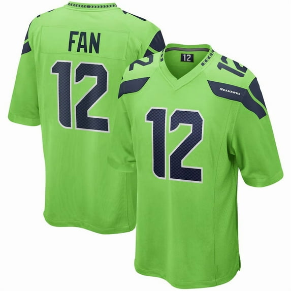 Men's Seattle Fan 12 Green Sports Player Game Stitched Name Number T ...