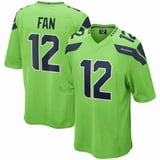 Men's Seattle Fan 12 Green Sports Player Game Stitched Name Number T ...