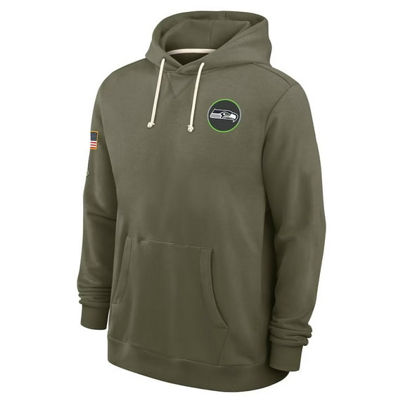 Men's Seattle Olive 2025 Salute to Service Sideline Standard Fleece ...