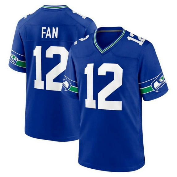 Men's Seattle Player Short-Sleeved Tops 12s 12-Royal Embroidered Sports ...