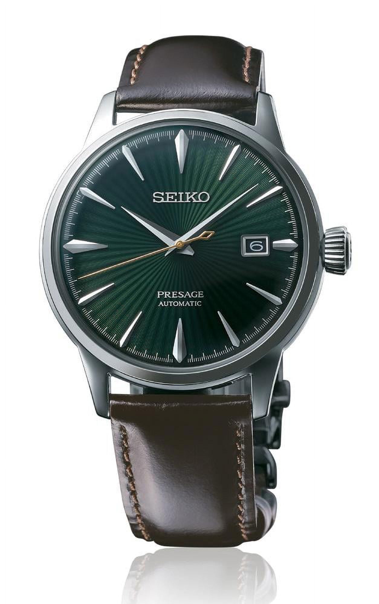 Seiko Presage Men's Stainless Steel Green Dial Automatic Watch SRPD37 ...