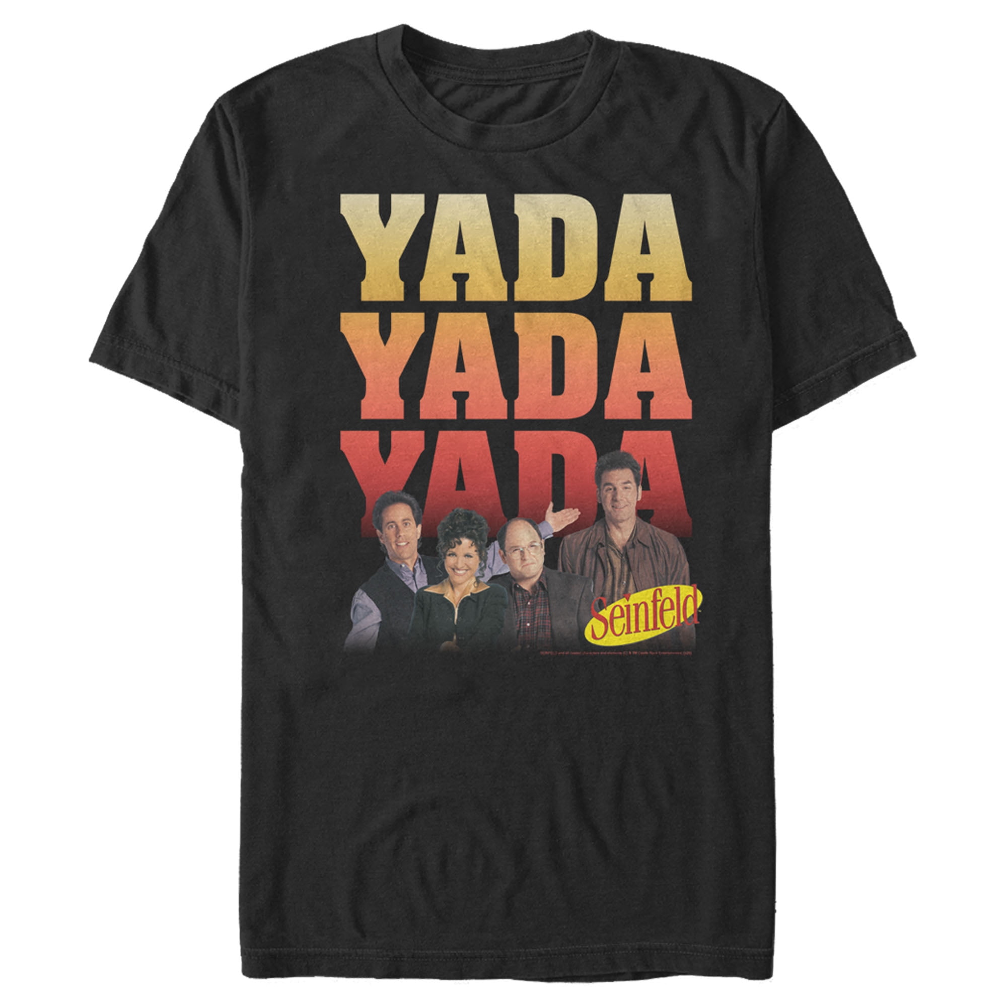 Men's Seinfeld Yada Yada Yada Cast Photo Graphic Tee Black Large ...