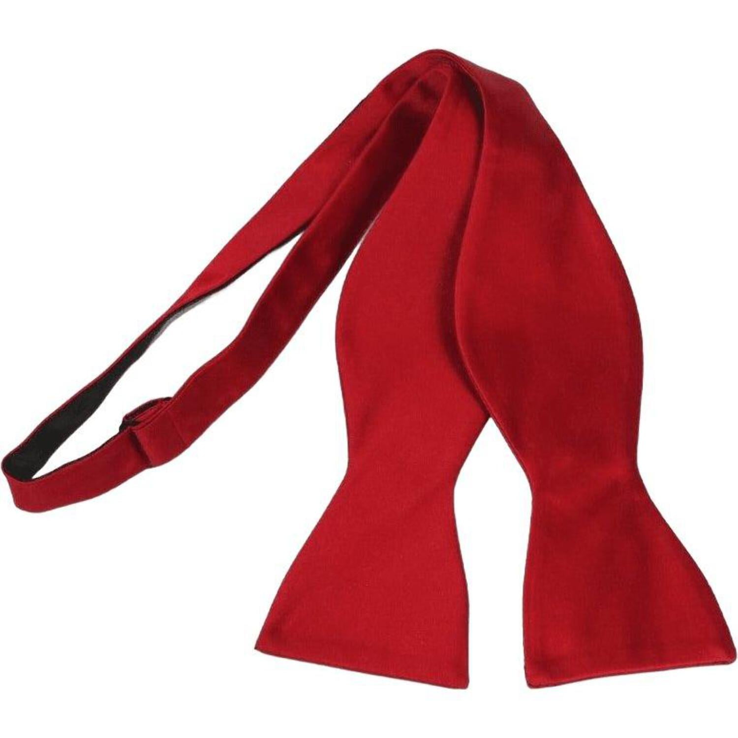 Men's Self Bow Tie By Hand J.Valintin Collection Solid Satin #92545 Red ...