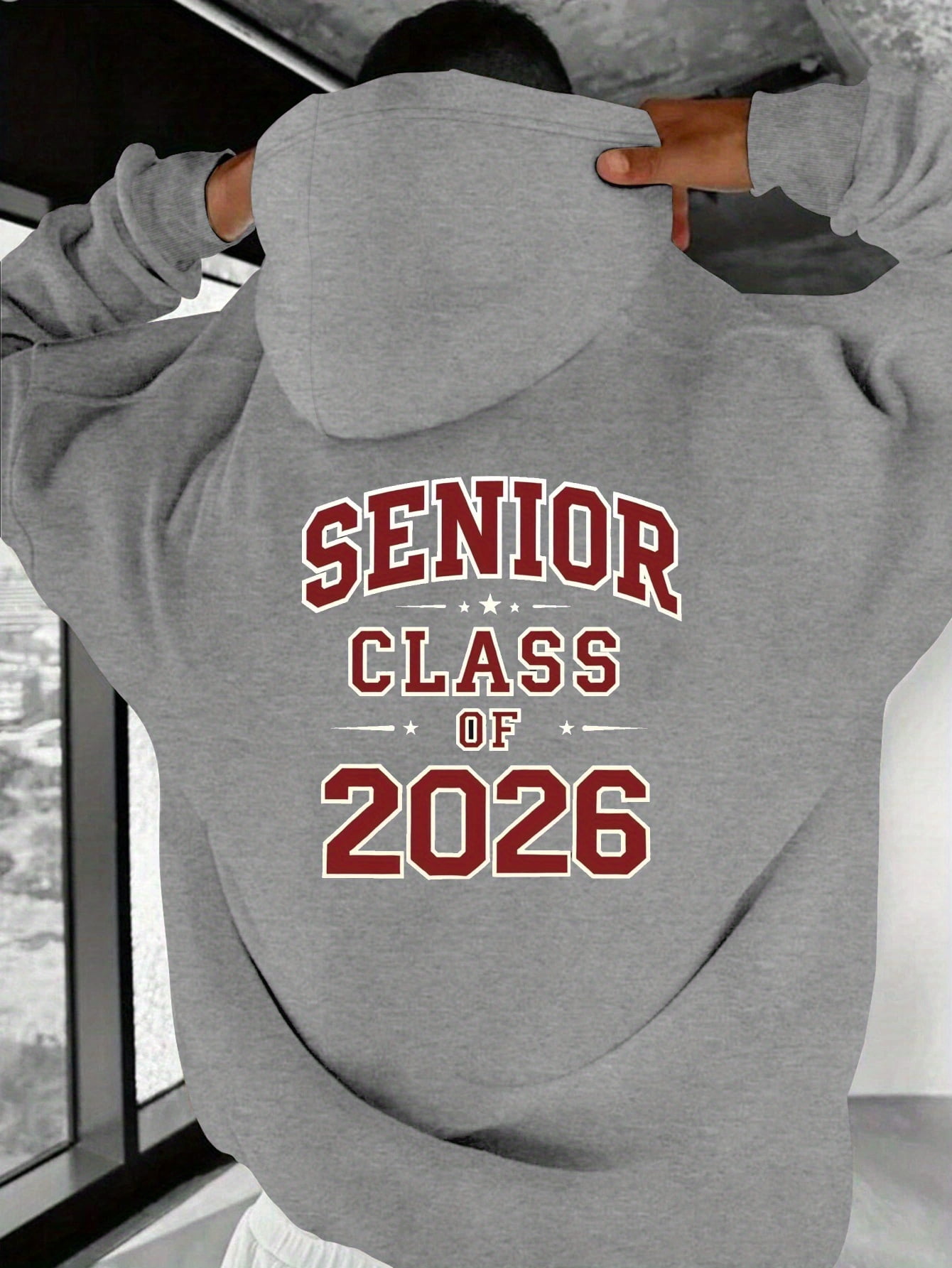 Men's Senior Class of 2026 Graduation Hooded Sweatshirt - Bold Red ...