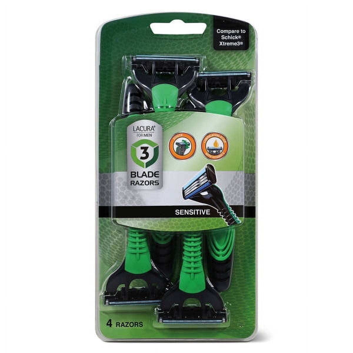 Men's Sensitive Triple Blade Razors, 4 count- Pack of 2 - Walmart.com