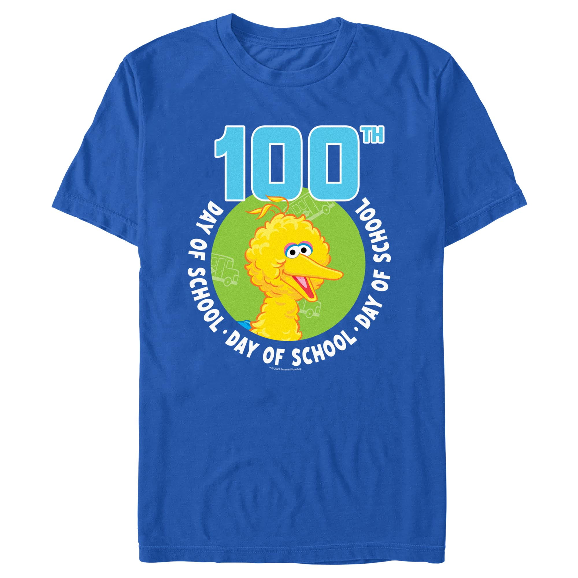 Men's Sesame Street Big Bird 100th Day of School Graphic T-Shirt ...