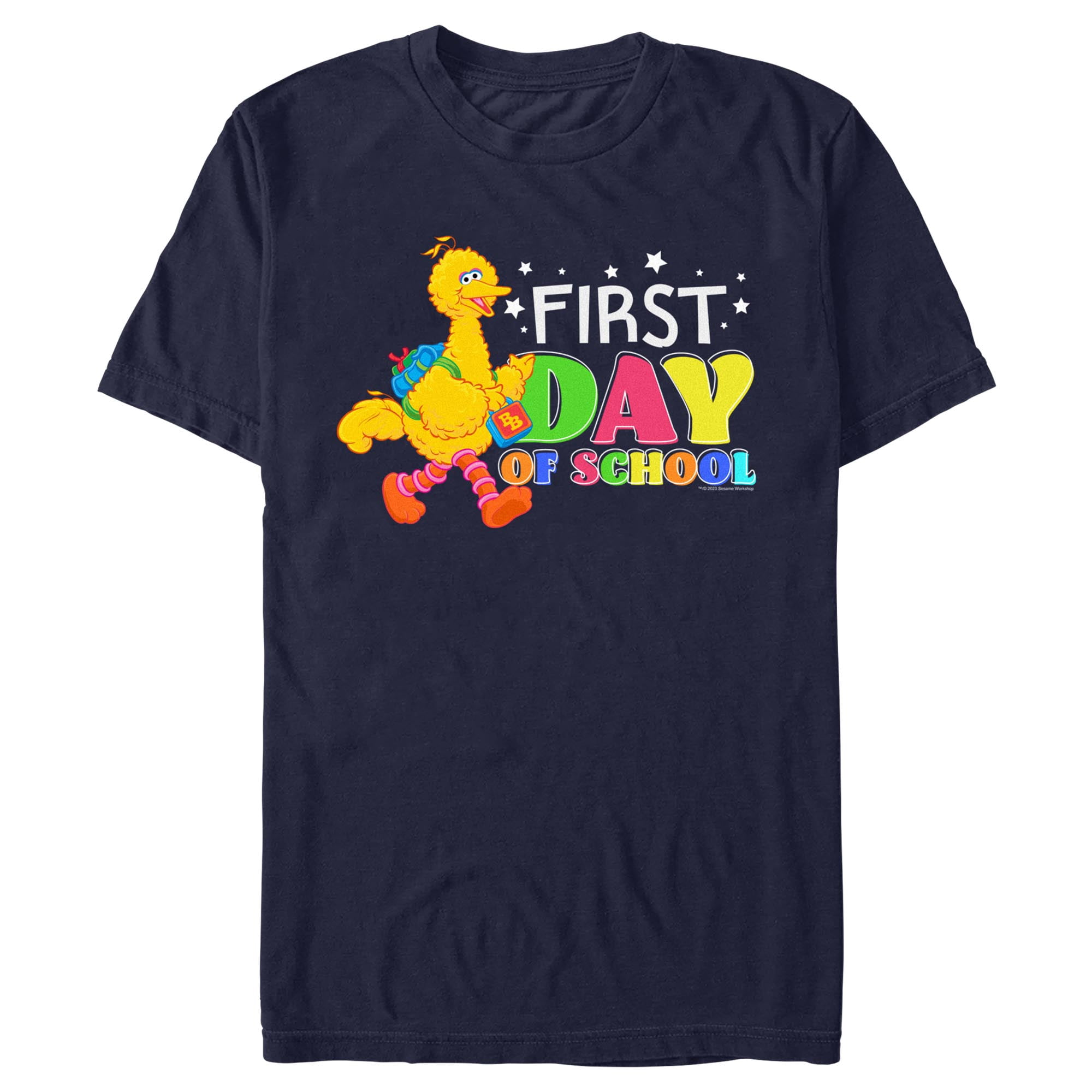 Men's Sesame Street Big Bird First Day of School Graphic T-Shirt ...