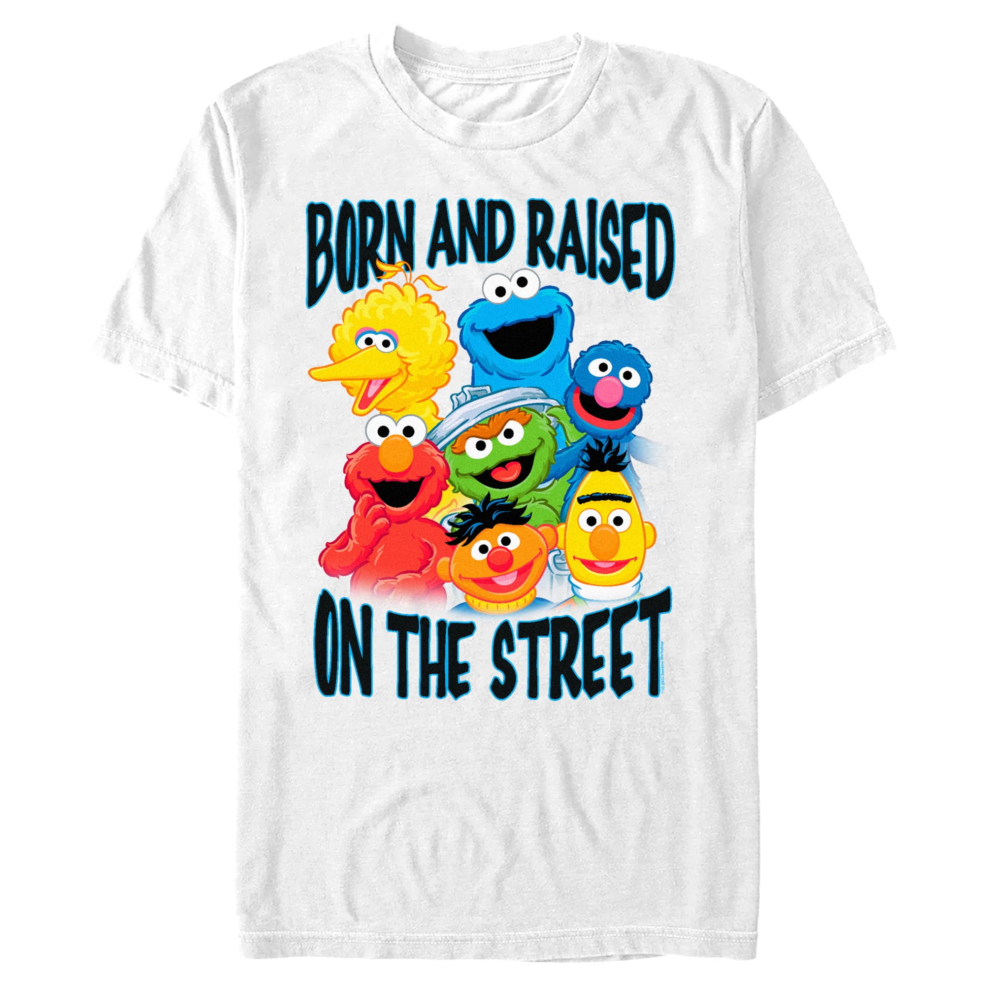 Men's Sesame Street Born and Raised on the Street Graphic T-Shirt ...