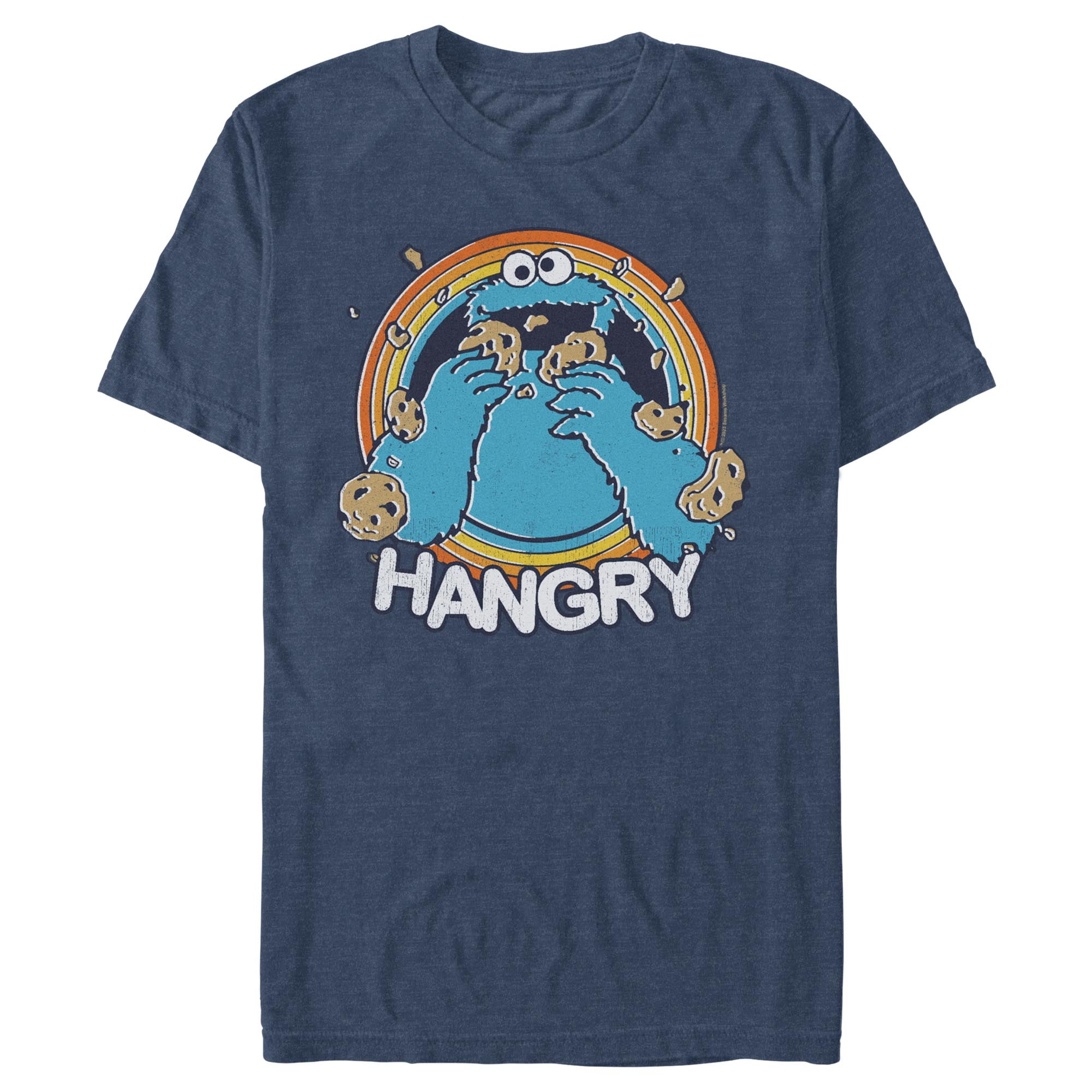Men's Sesame Street Cookie Monster Retro Hangry Graphic T-Shirt ...